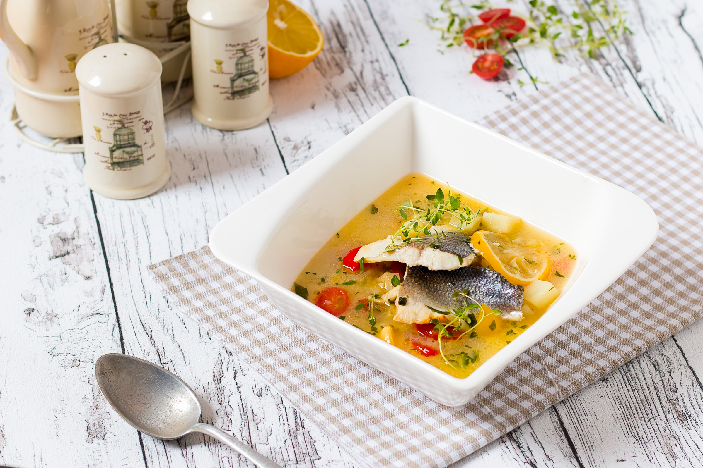 Riblja juha od pečenog brancina - Darkova Web Kuharica